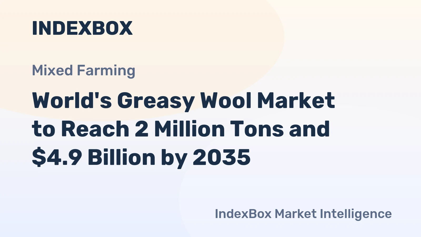 World's Greasy Wool Market to Reach 2 Million Tons and $4.9 Billion by 2035