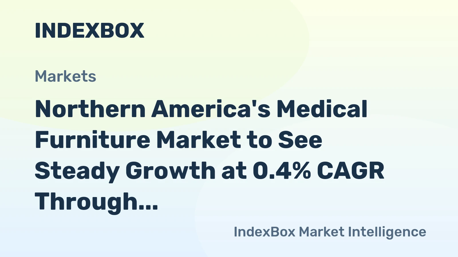 Northern America's Medical Furniture Market to See Steady Growth at 0.4% CAGR Through 2035