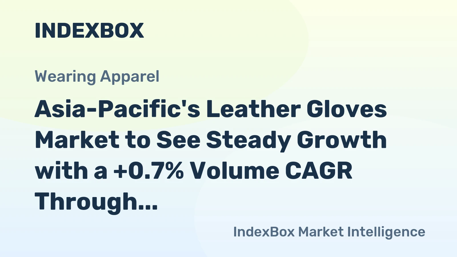 Asia-Pacific's Leather Gloves Market to See Steady Growth with a +0.7% Volume CAGR Through 2035