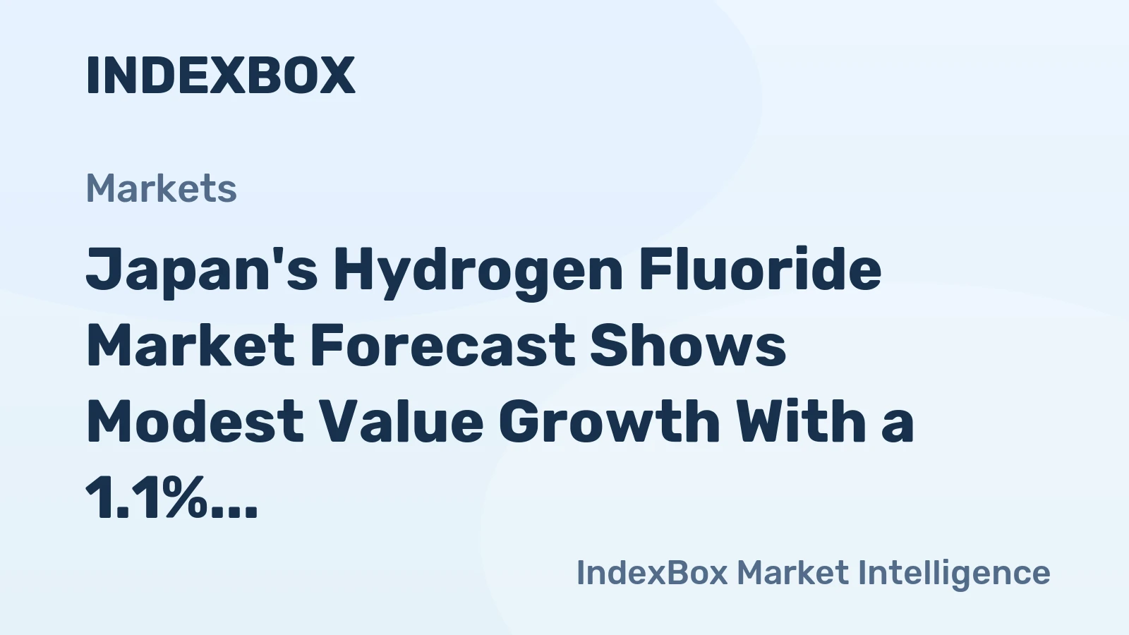 Japan's Hydrogen Fluoride Market Forecast Shows Modest Value Growth With a 1.1% CAGR Through 2035