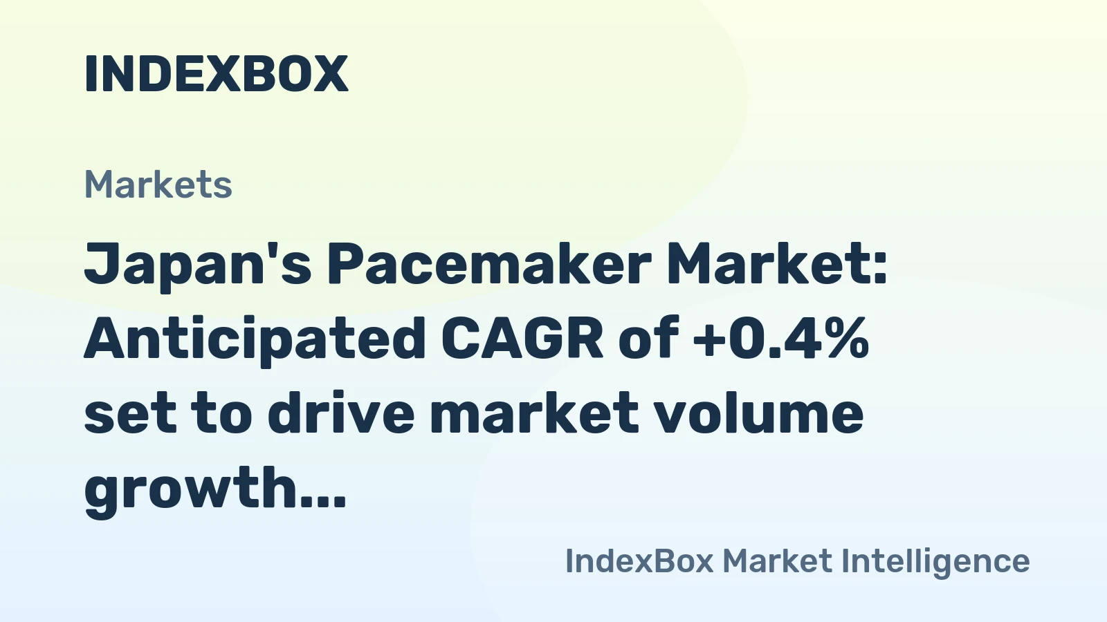 Japan's Pacemaker Market: Anticipated CAGR of +0.4% set to drive market volume growth to 742K units by 2035