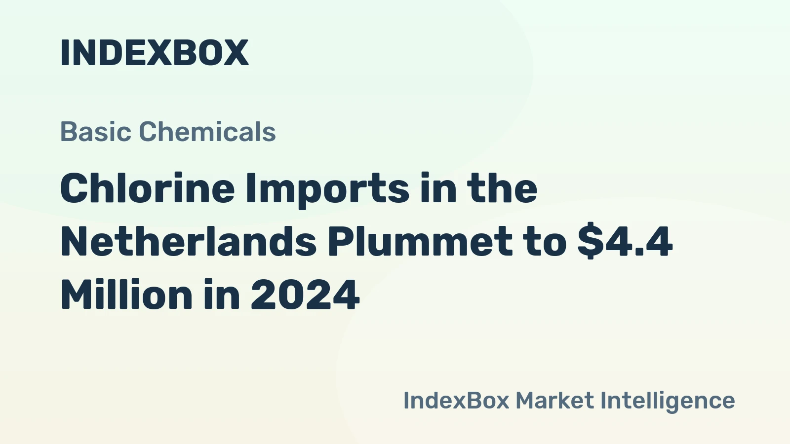 Chlorine Imports in the Netherlands Plummet to $4.4 Million in 2024