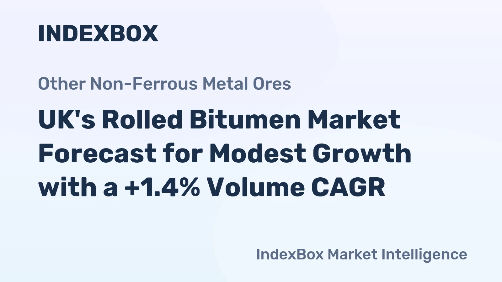 UK's Rolled Bitumen Market Forecast for Modest Growth with a +1.4% Volume CAGR