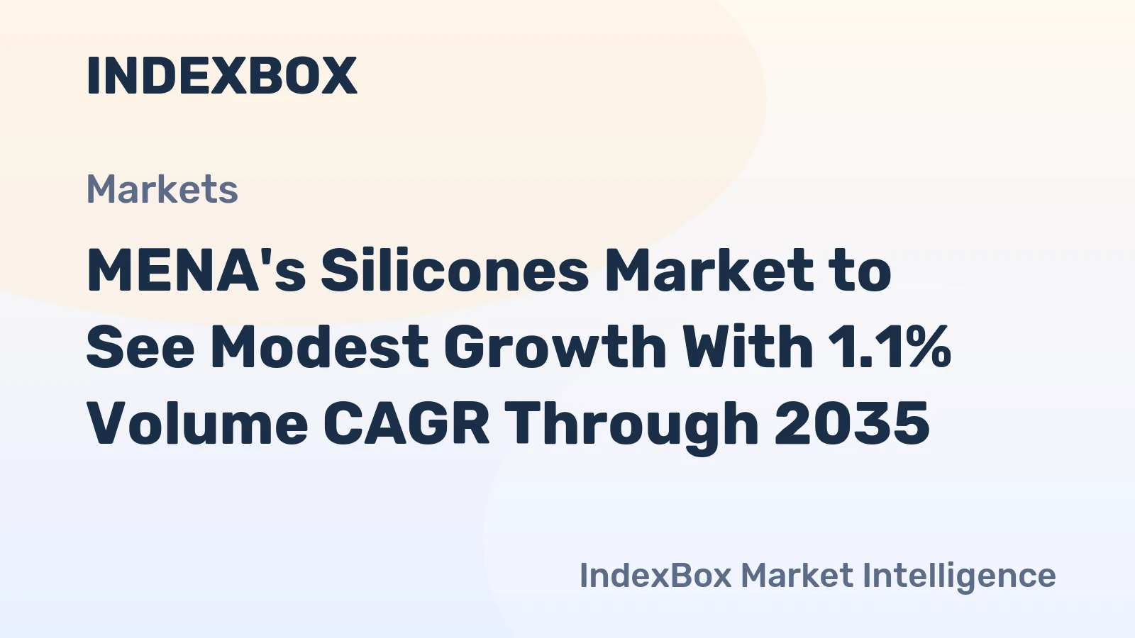 MENA's Silicones Market to See Modest Growth With 1.1% Volume CAGR Through 2035