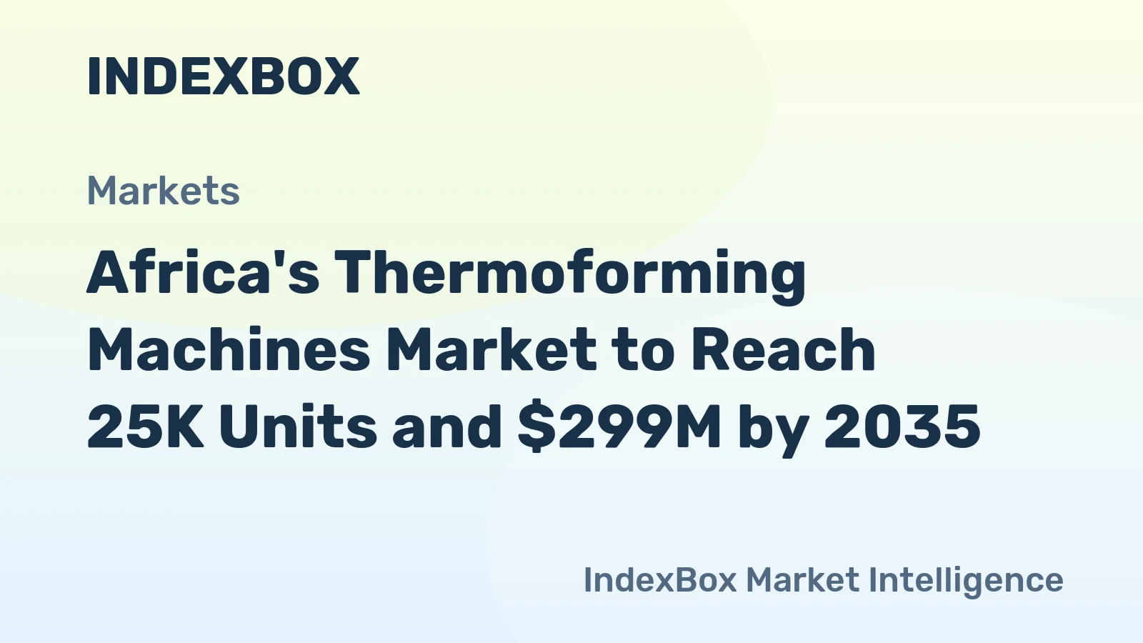 Africa's Thermoforming Machines Market to Reach 25K Units and $299M by 2035