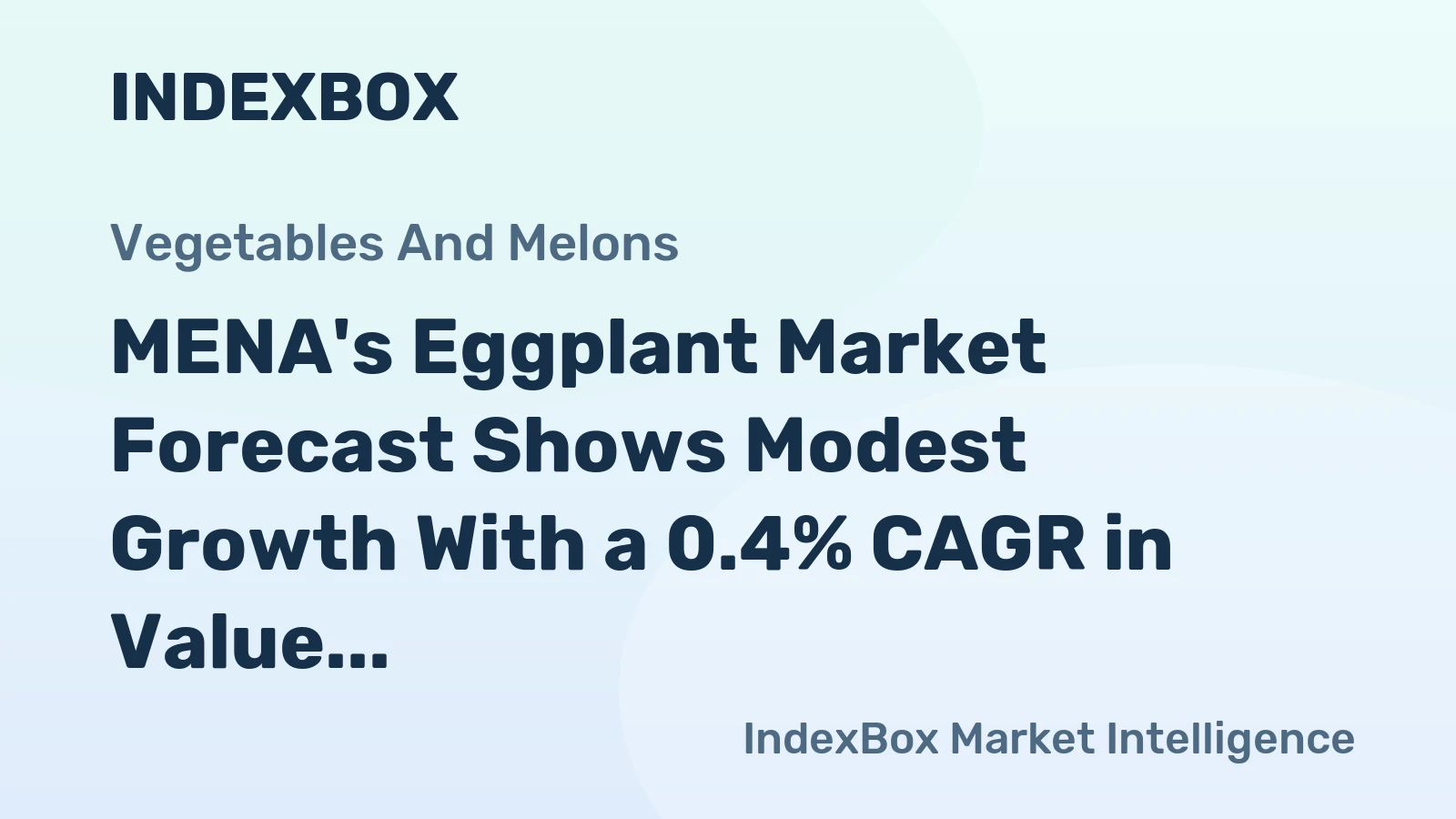 MENA's Eggplant Market Forecast Shows Modest Growth With a 0.4% CAGR in Value Through 2035
