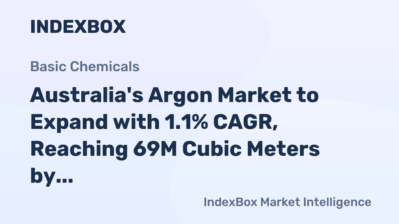 Australia's Argon Market to Expand with 1.1% CAGR, Reaching 69M Cubic Meters by 2035