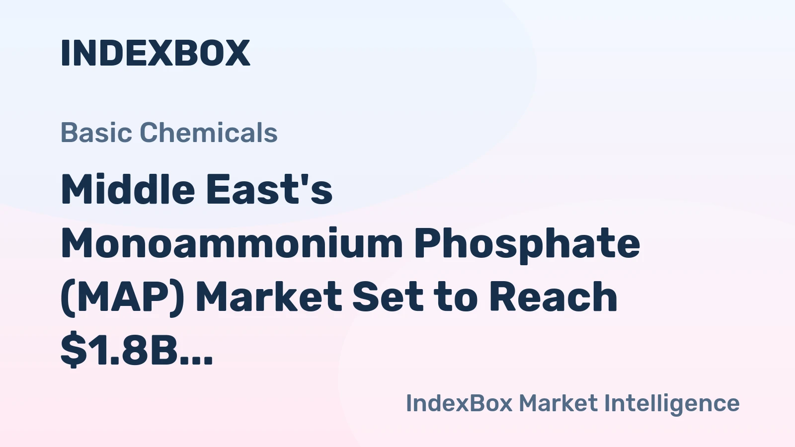 Middle East's Monoammonium Phosphate (MAP) Market Set to Reach $1.8B by 2035 on 2.3M Tons Volume Growth