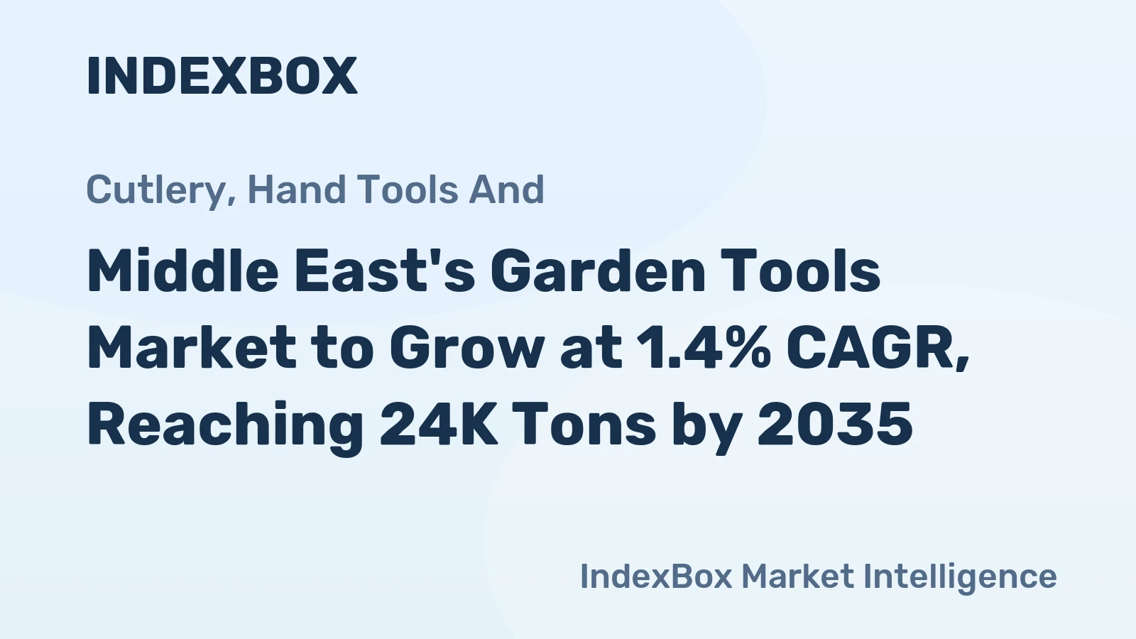Middle East's Garden Tools Market to Grow at 1.4% CAGR, Reaching 24K Tons by 2035