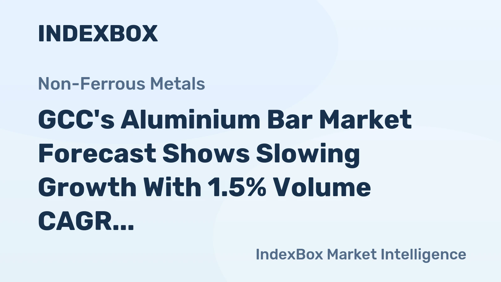 GCC's Aluminium Bar Market Forecast Shows Slowing Growth With 1.5% Volume CAGR Through 2035