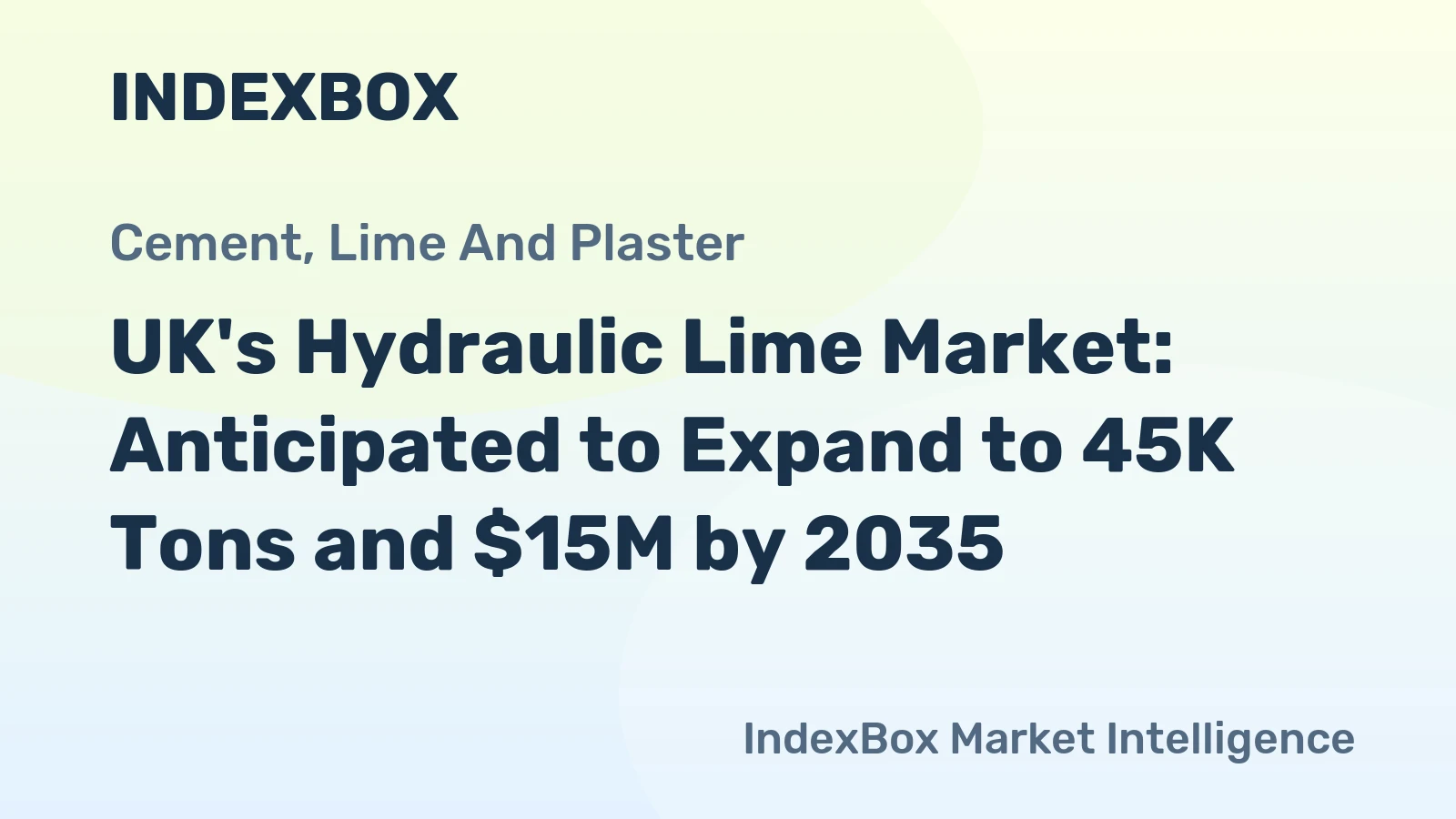 UK's Hydraulic Lime Market: Anticipated to Expand to 45K Tons and $15M by 2035