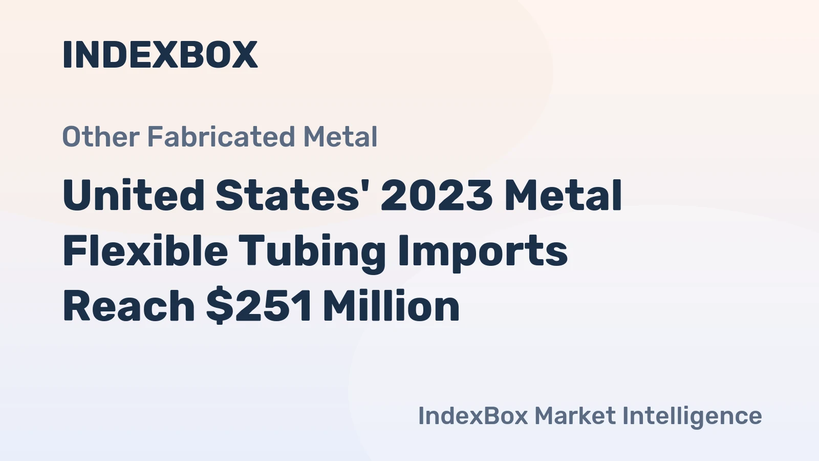 United States' 2023 Metal Flexible Tubing Imports Reach $251 Million