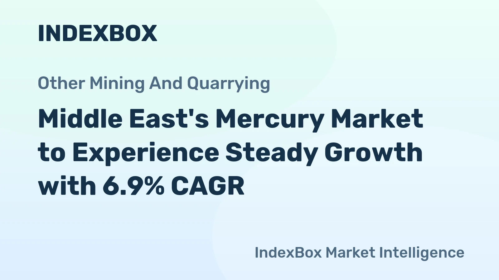 Middle East's Mercury Market to Experience Steady Growth with 6.9% CAGR
