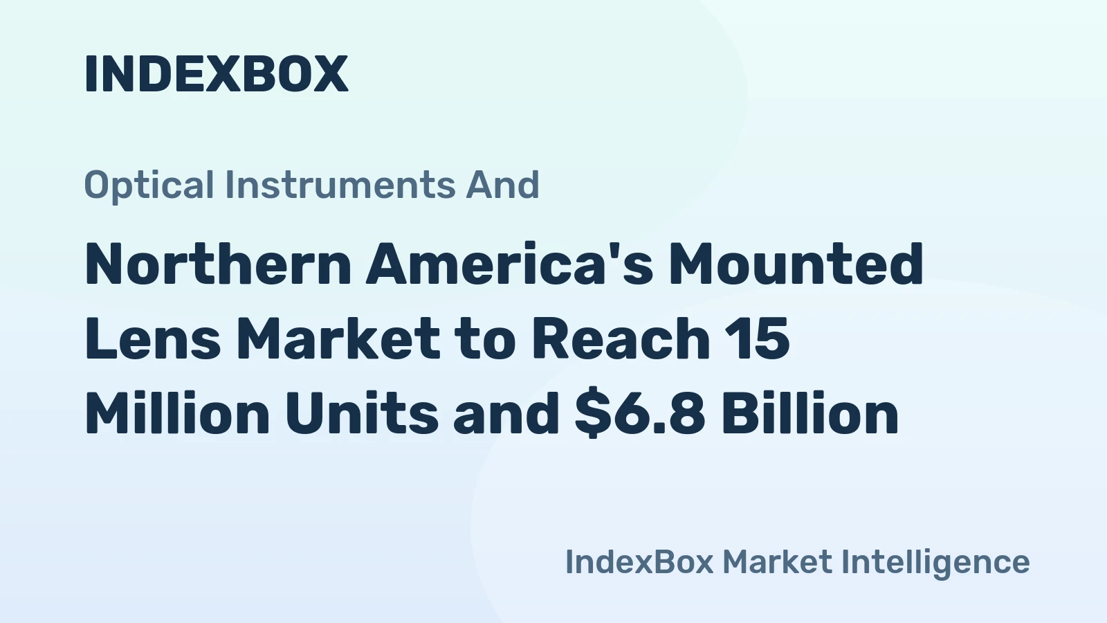 Northern America's Mounted Lens Market to Reach 15 Million Units and $6.8 Billion