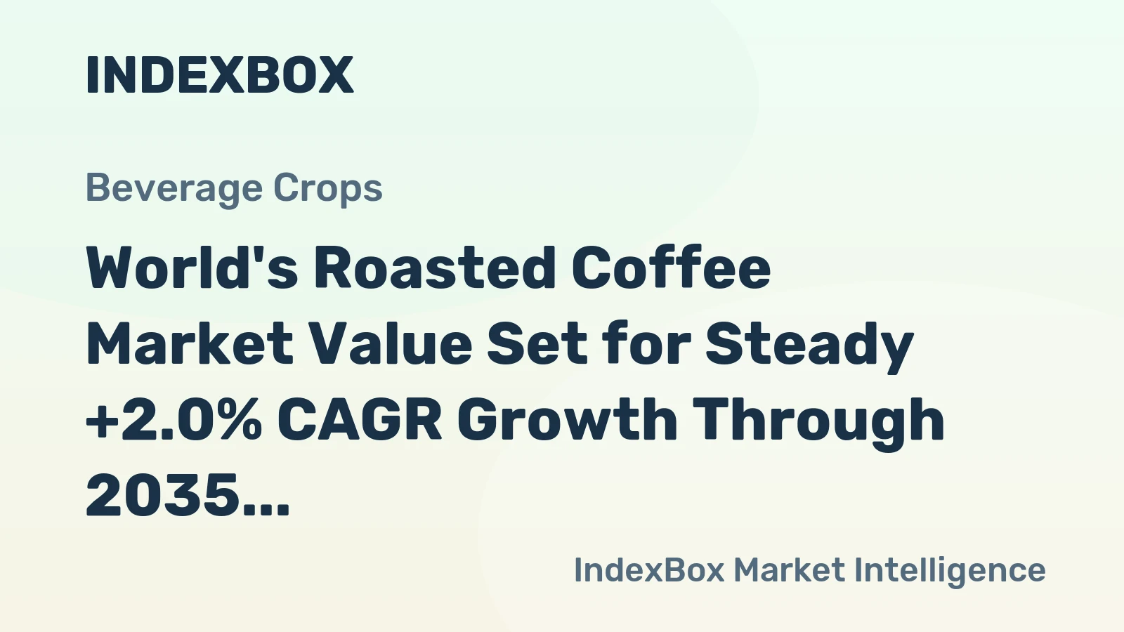 World's Roasted Coffee Market Value Set for Steady +2.0% CAGR Growth Through 2035