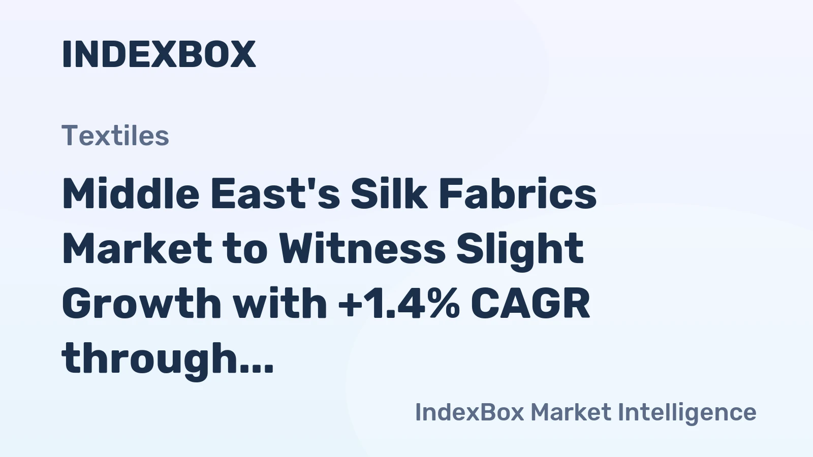 Middle East's Silk Fabrics Market to Witness Slight Growth with +1.4% CAGR through 2035
