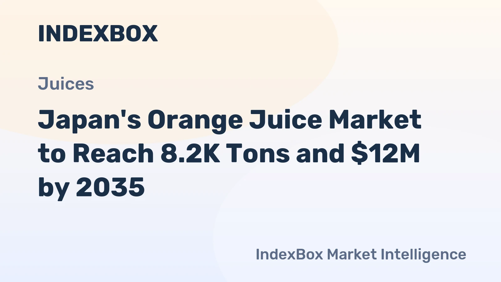 Japan's Orange Juice Market to Reach 8.2K Tons and $12M by 2035