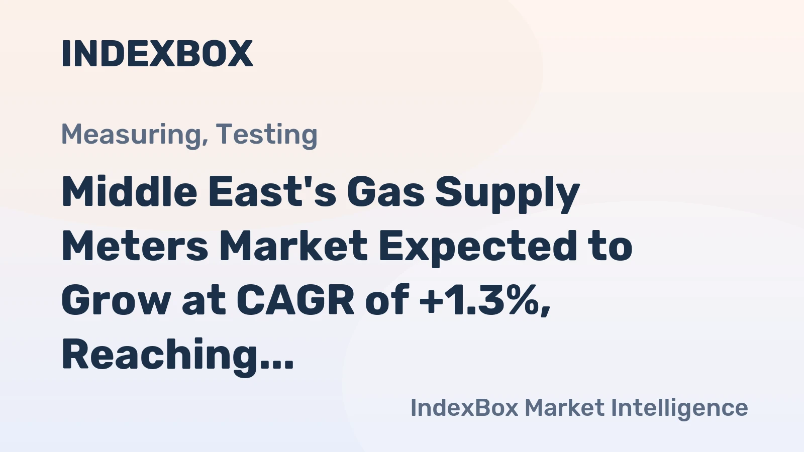 Middle East's Gas Supply Meters Market Expected to Grow at CAGR of +1.3%, Reaching 8.1M Units by 2035