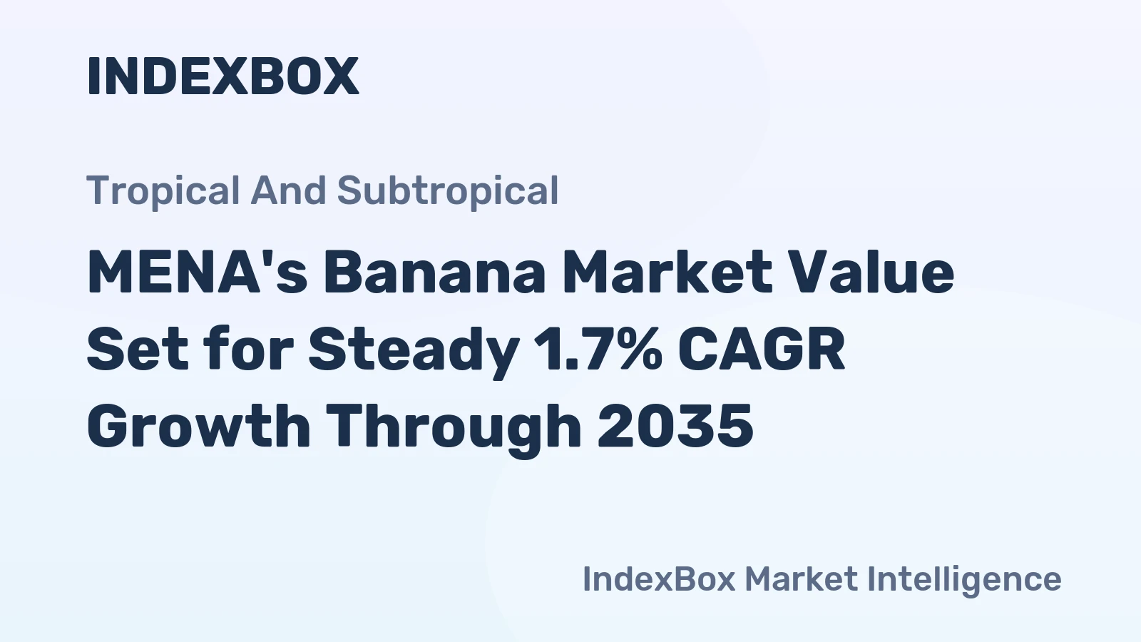 MENA's Banana Market Value Set for Steady 1.7% CAGR Growth Through 2035