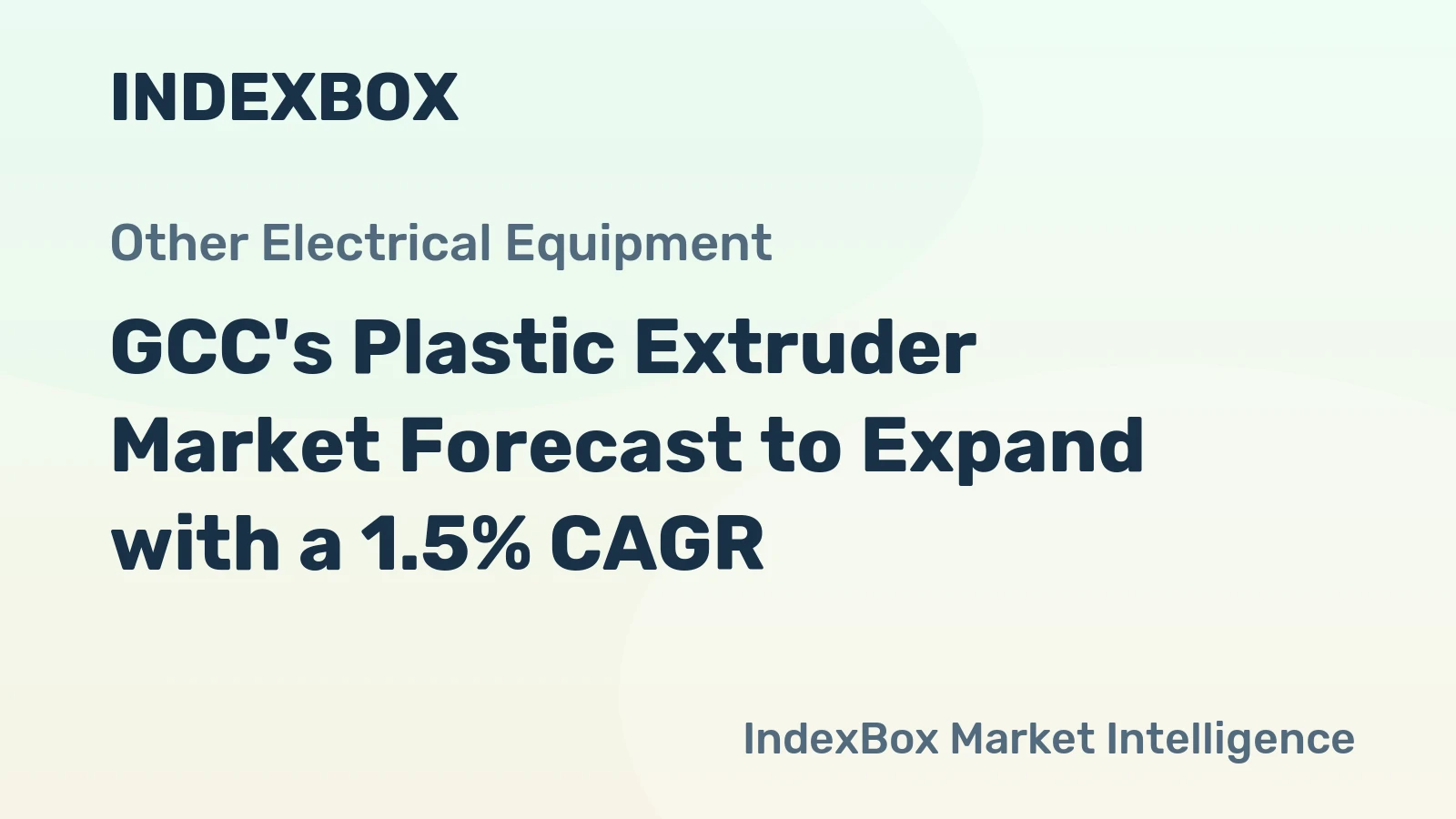 GCC's Plastic Extruder Market Forecast to Expand with a 1.5% CAGR