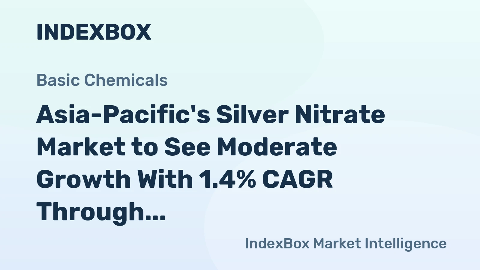 Asia-Pacific's Silver Nitrate Market to See Moderate Growth With 1.4% CAGR Through 2035