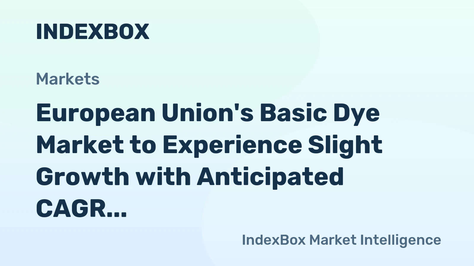 European Union's Basic Dye Market to Experience Slight Growth with Anticipated CAGR of +1.2% from 2024 to 2035