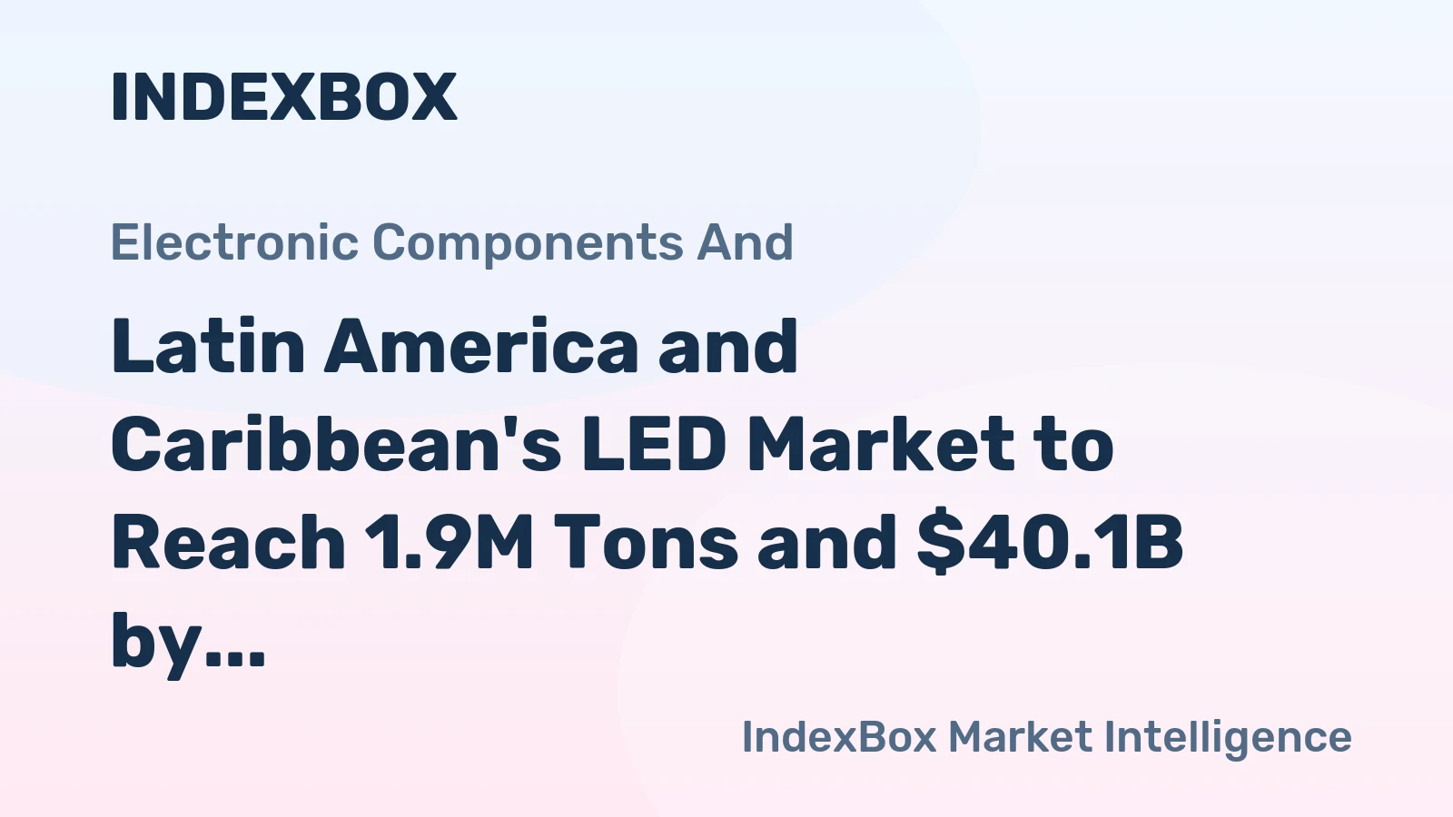 Latin America and Caribbean's LED Market to Reach 1.9M Tons and $40.1B by 2035