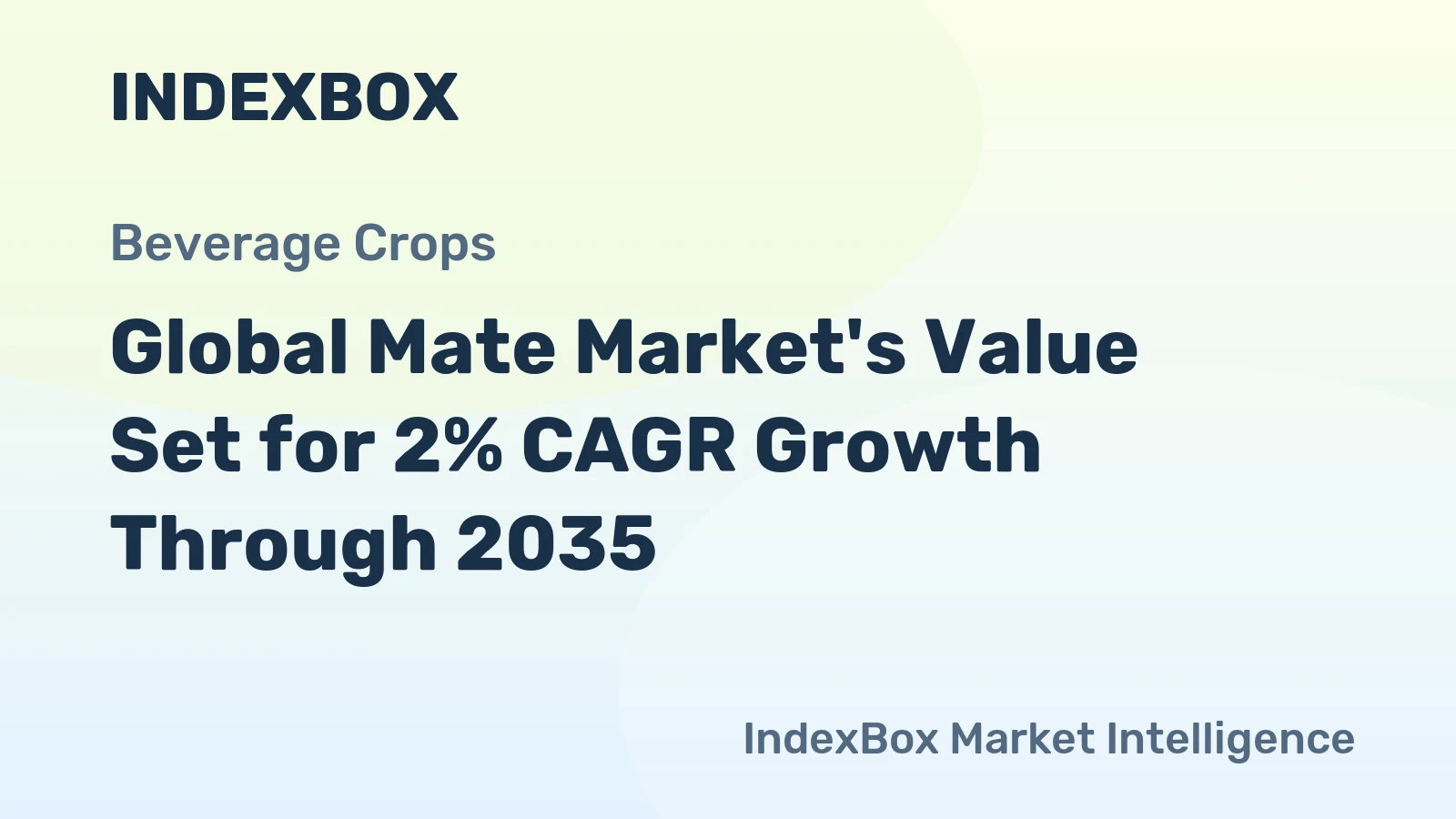 Global Mate Market's Value Set for 2% CAGR Growth Through 2035
