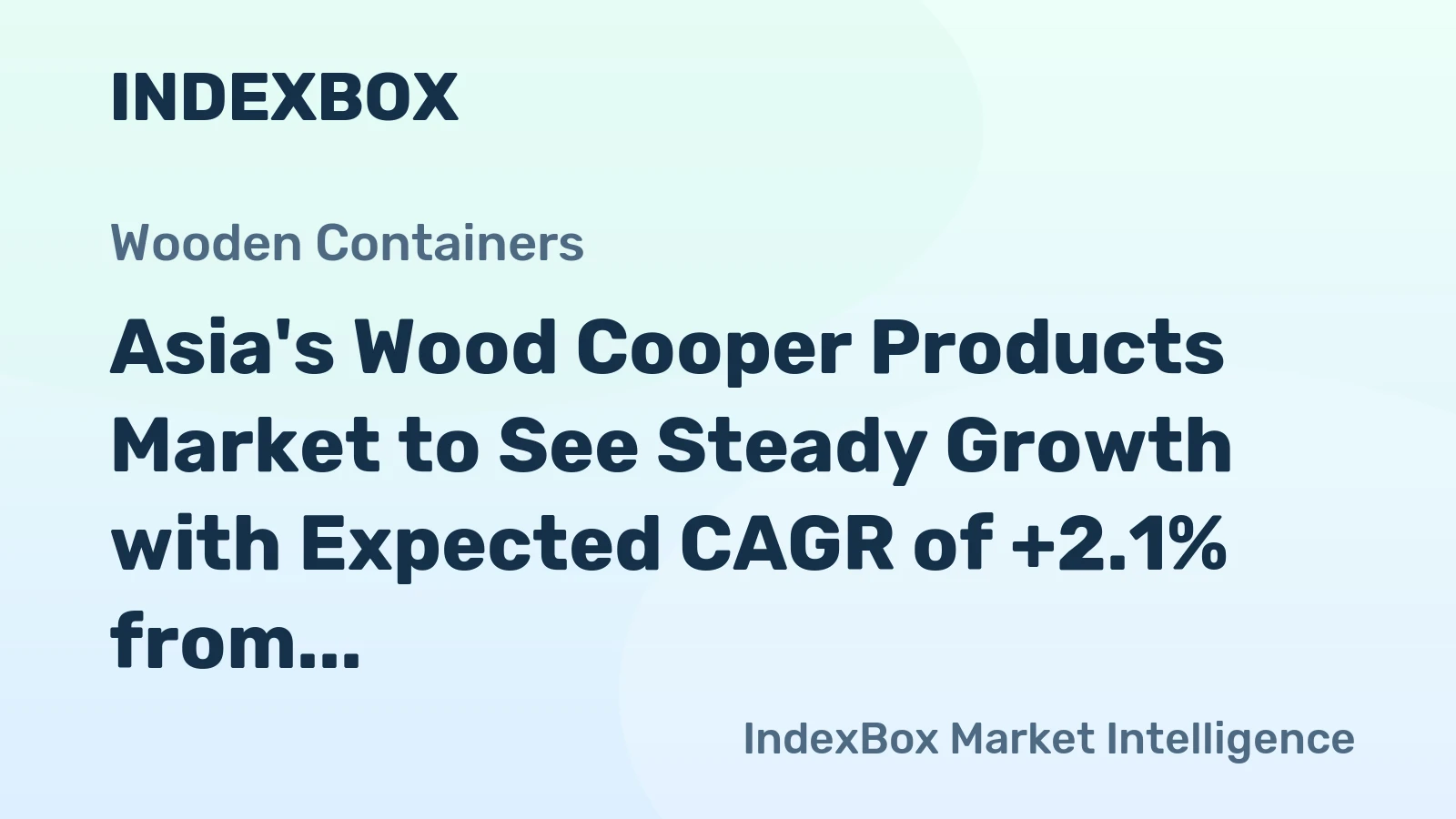 Asia's Wood Cooper Products Market to See Steady Growth with Expected CAGR of +2.1% from 2024 to 2035
