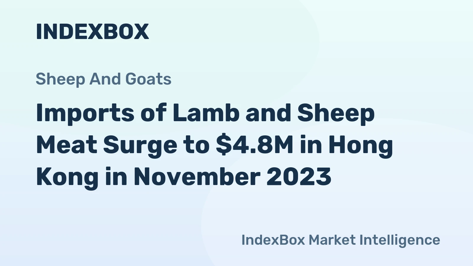 Imports of Lamb and Sheep Meat Surge to $4.8M in Hong Kong in November 2023