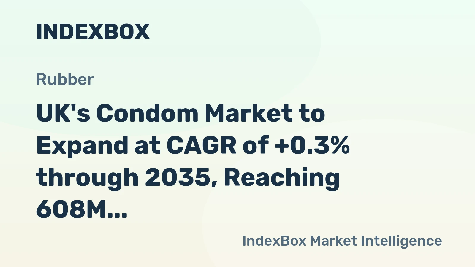 UK's Condom Market to Expand at CAGR of +0.3% through 2035, Reaching 608M Units