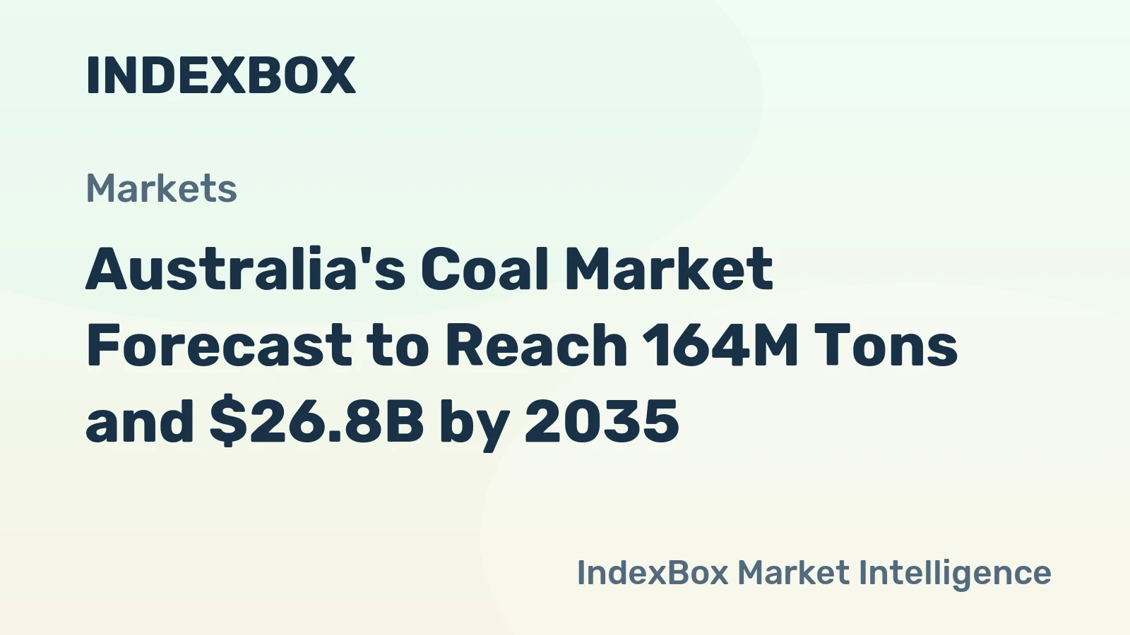 Australia's Coal Market Forecast to Reach 164M Tons and $26.8B by 2035
