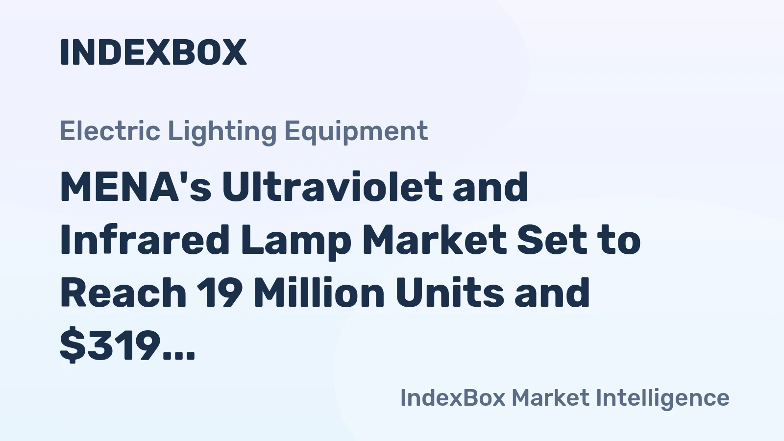MENA's Ultraviolet and Infrared Lamp Market Set to Reach 19 Million Units and $319 Million