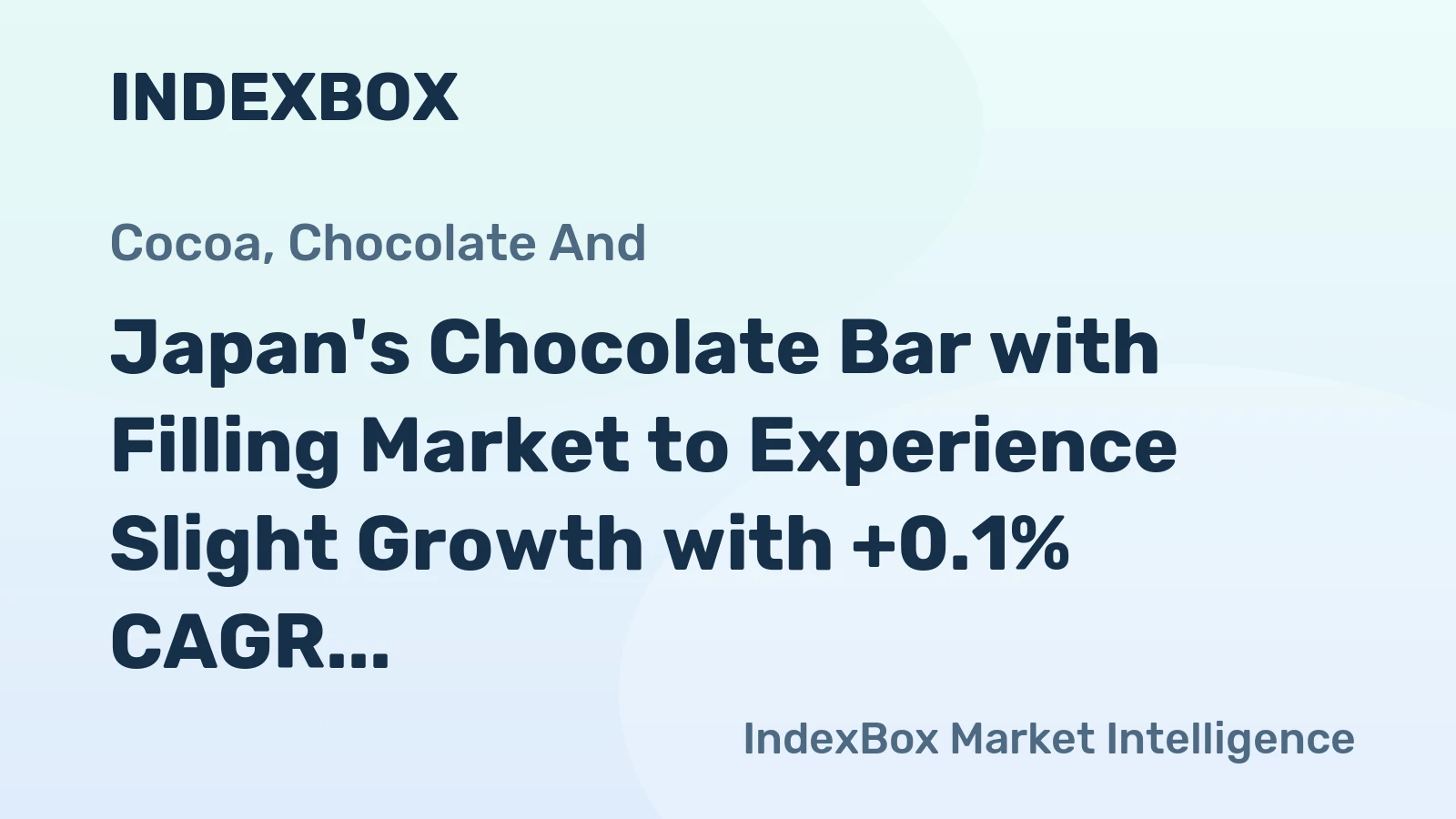 Japan's Chocolate Bar with Filling Market to Experience Slight Growth with +0.1% CAGR