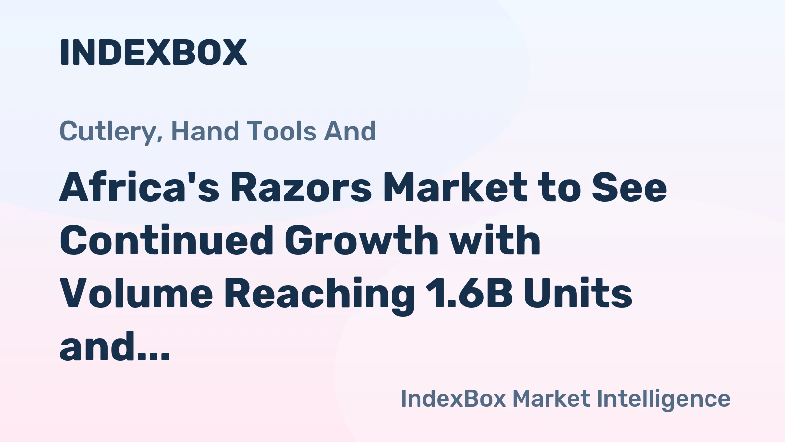 Africa's Razors Market to See Continued Growth with Volume Reaching 1.6B Units and Value Touching $50.3B by 2035
