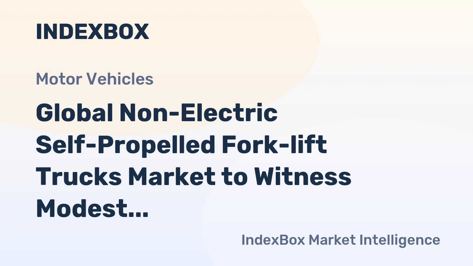 Global Non-Electric Self-Propelled Fork-lift Trucks Market to Witness Modest Growth with +1.0% CAGR Through 2035