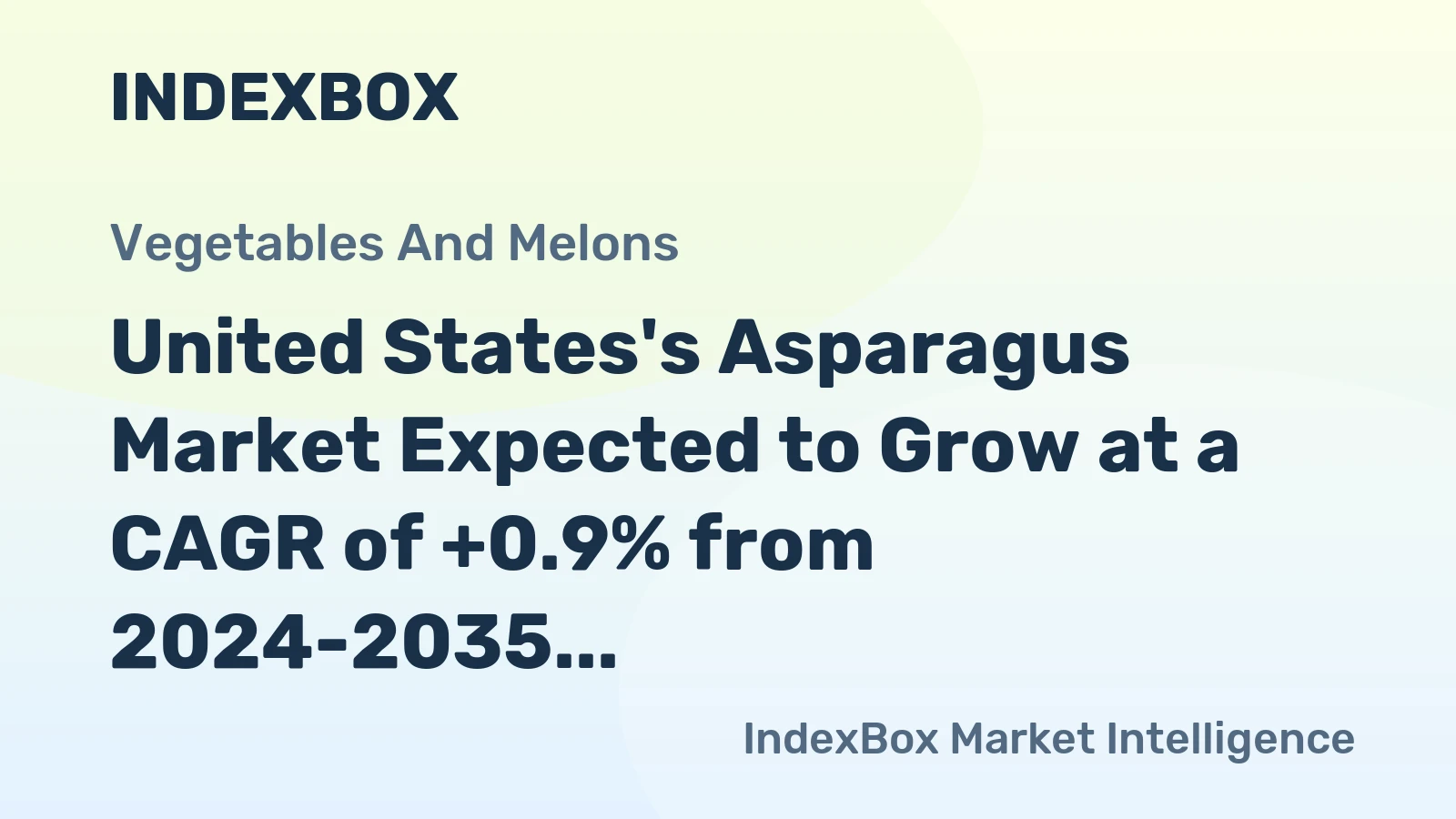 United States's Asparagus Market Expected to Grow at a CAGR of +0.9% from 2024-2035