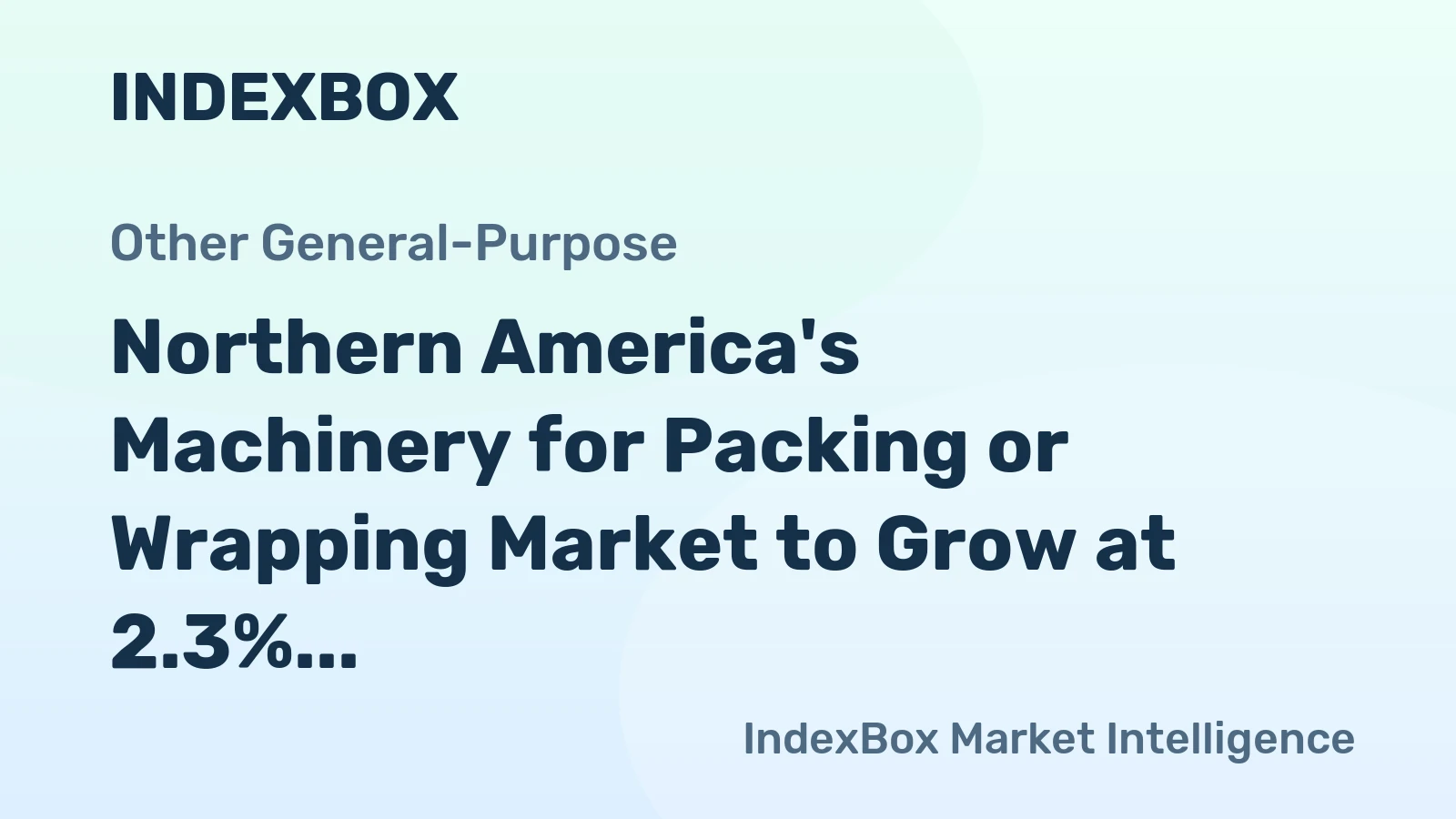 Northern America's Machinery for Packing or Wrapping Market to Grow at 2.3% CAGR, Reaching $29.1B by 2035