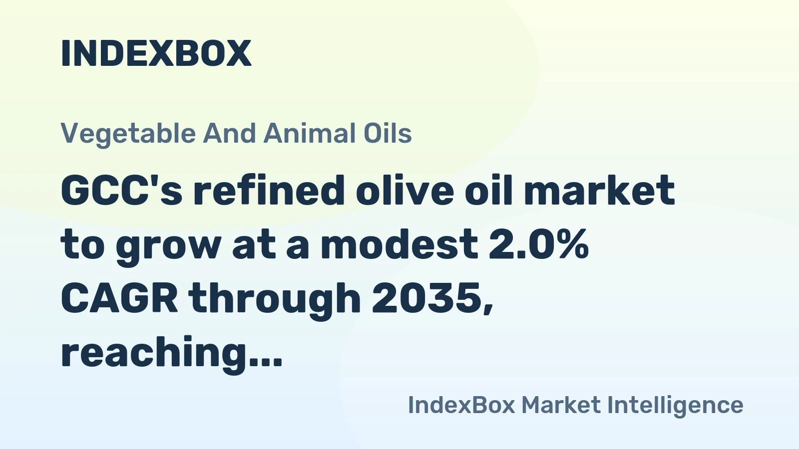 GCC's refined olive oil market to grow at a modest 2.0% CAGR through 2035, reaching $449M, driven by sustained demand.