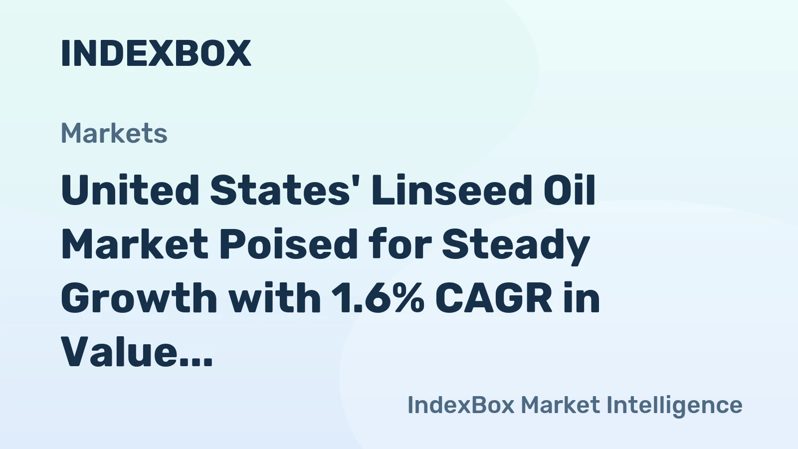 United States' Linseed Oil Market Poised for Steady Growth with 1.6% CAGR in Value Through 2035