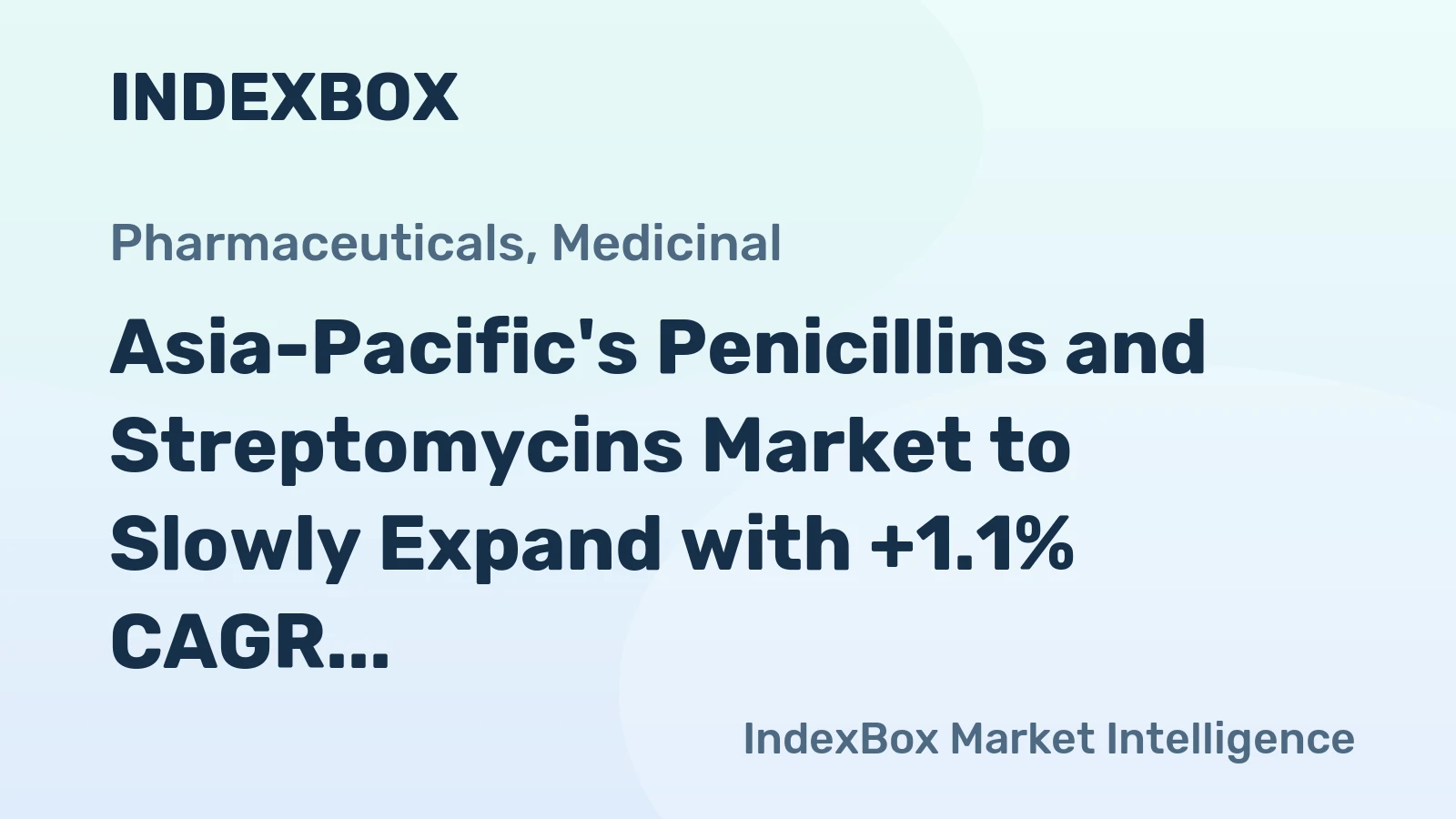 Asia-Pacific's Penicillins and Streptomycins Market to Slowly Expand with +1.1% CAGR through 2035