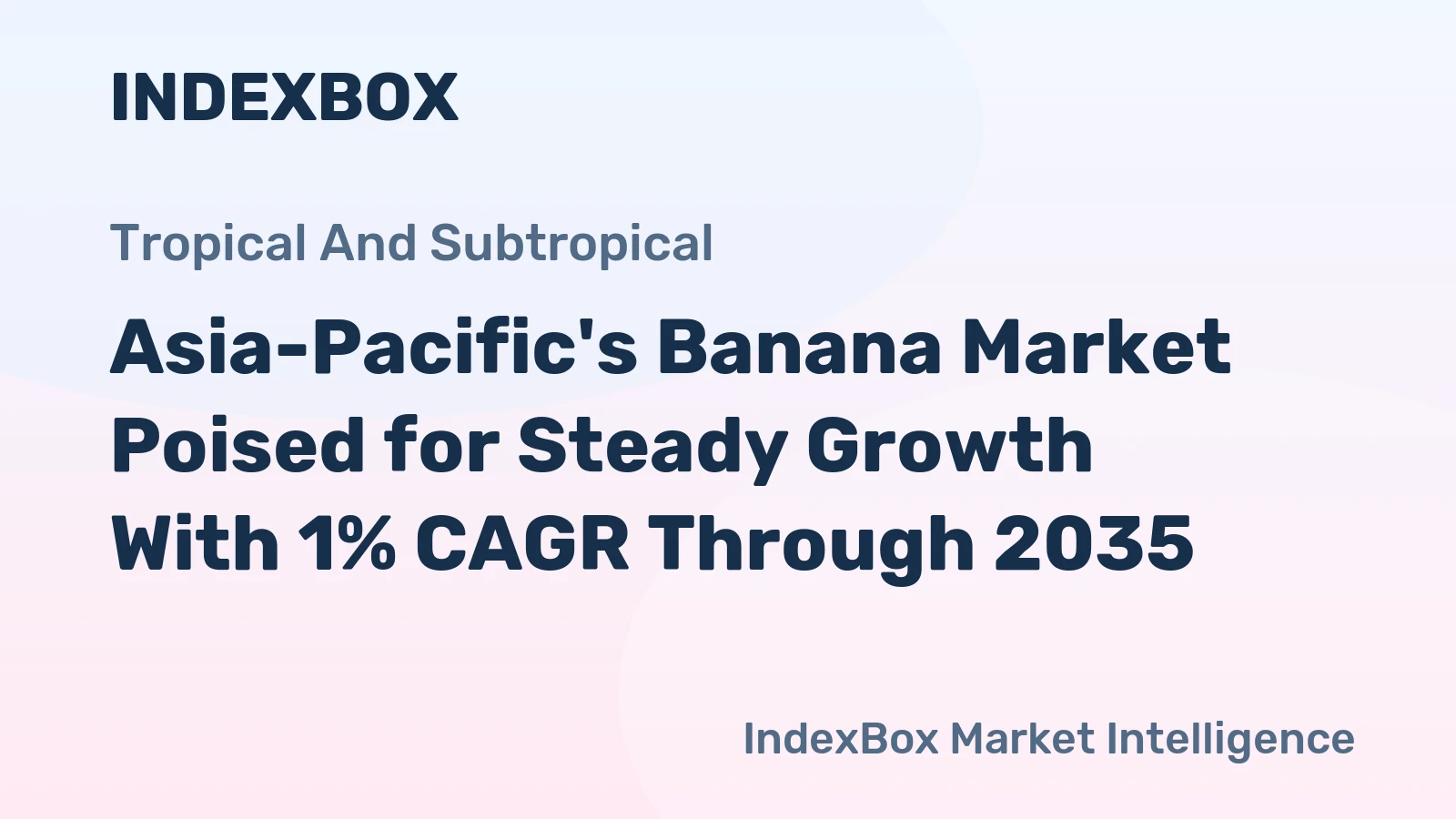 Asia-Pacific's Banana Market Poised for Steady Growth With 1% CAGR Through 2035