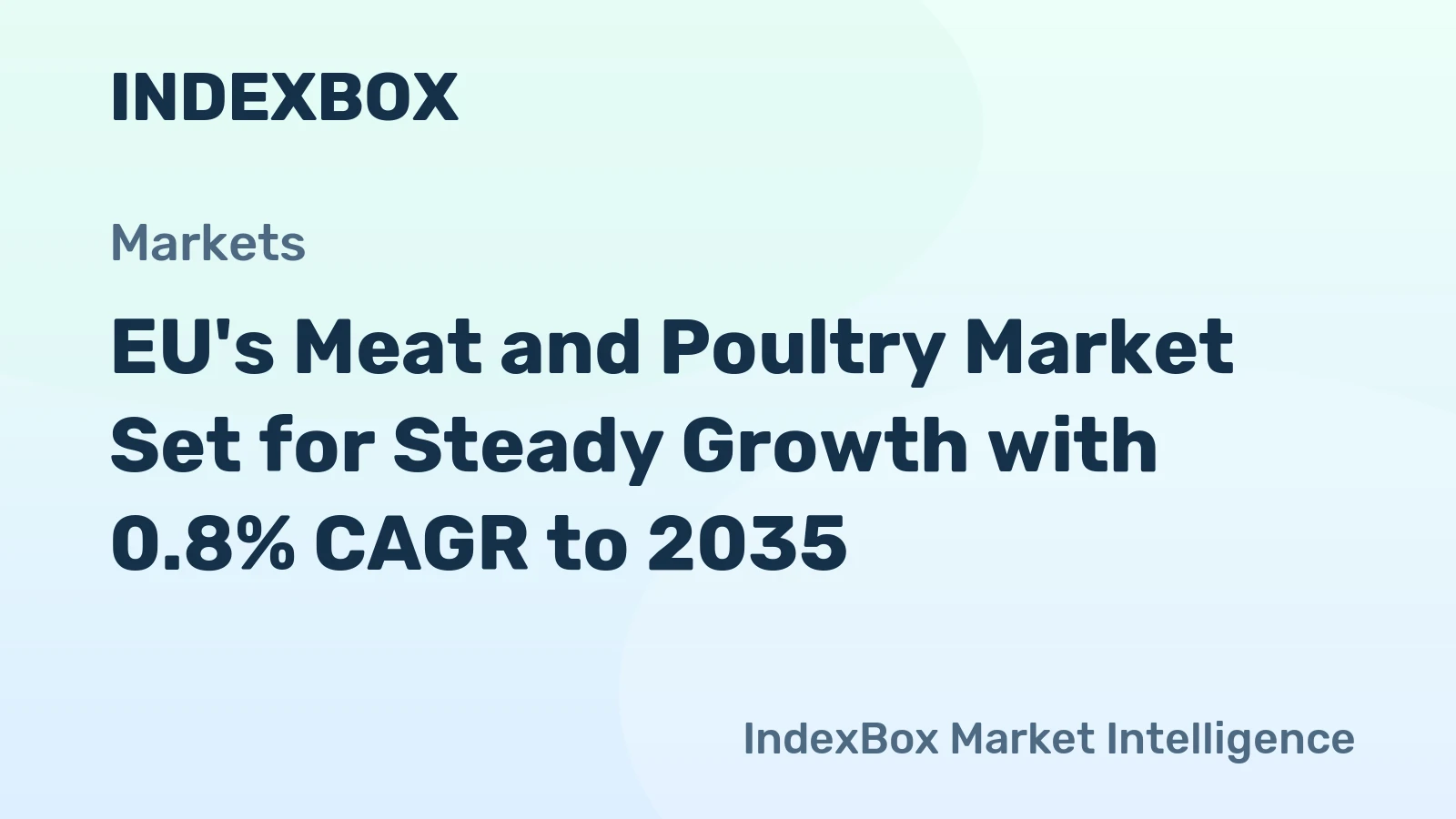 EU's Meat and Poultry Market Set for Steady Growth with 0.8% CAGR to 2035