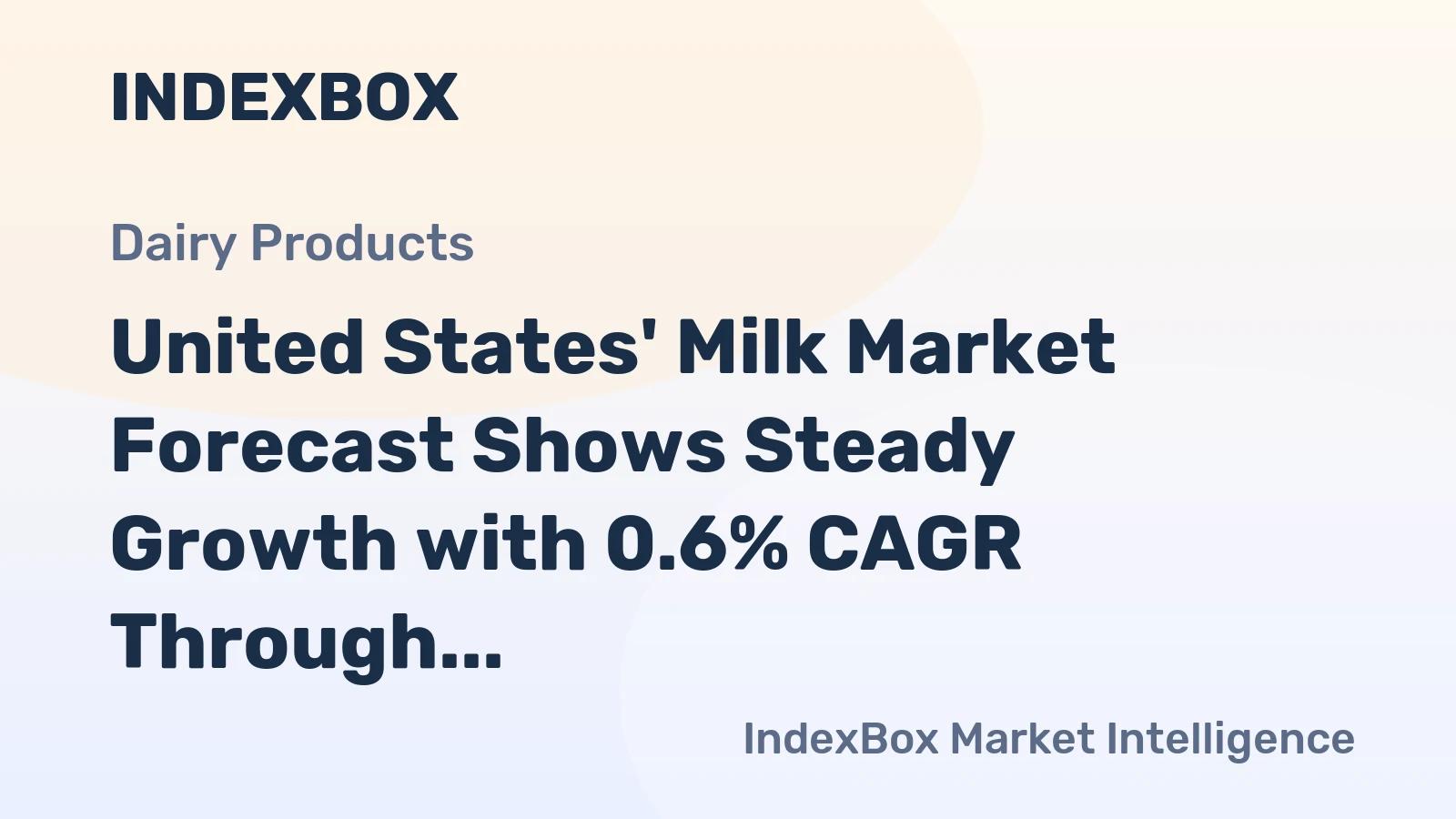 United States' Milk Market Forecast Shows Steady Growth with 0.6% CAGR Through 2035