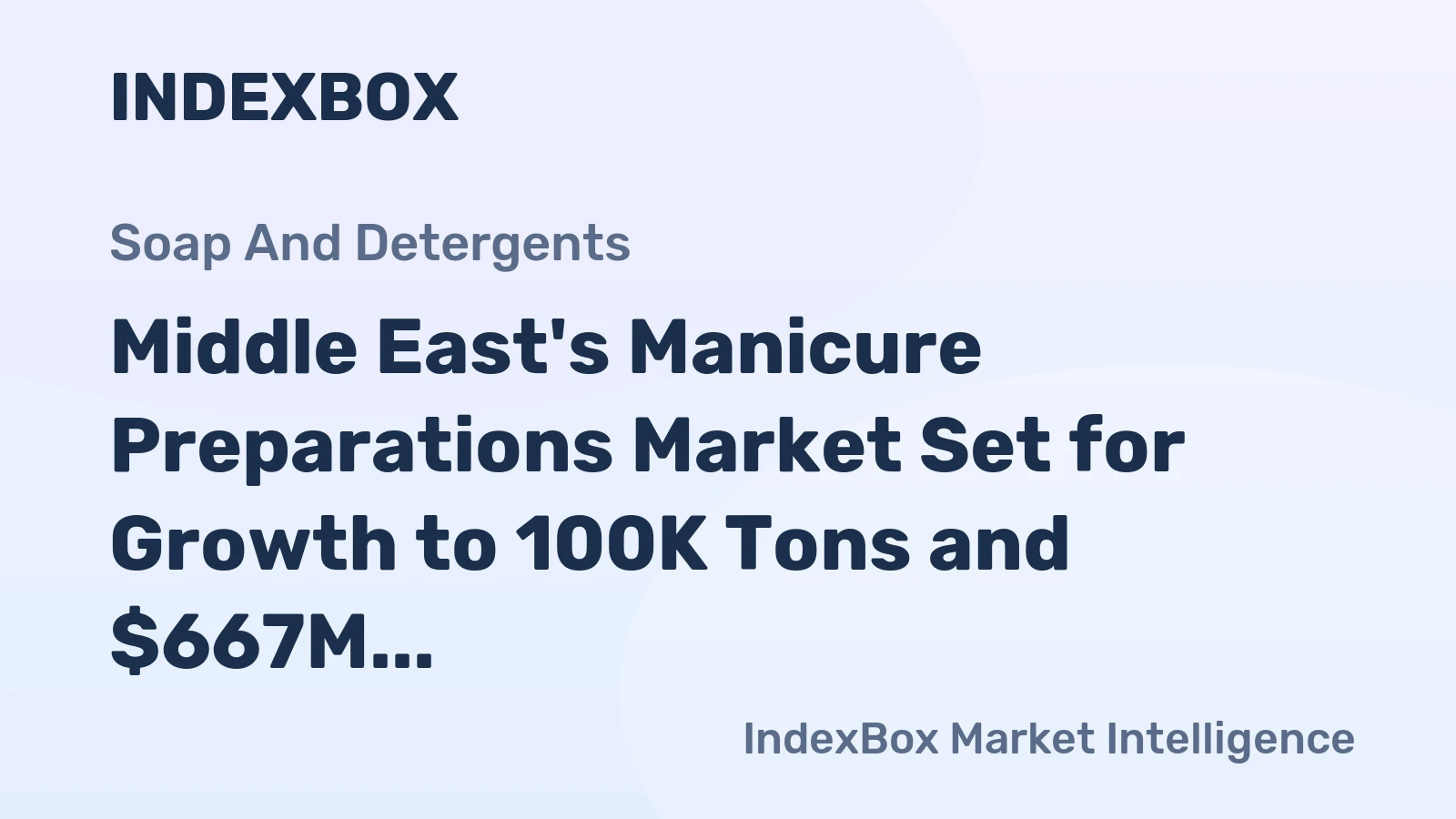 Middle East's Manicure Preparations Market Set for Growth to 100K Tons and $667M