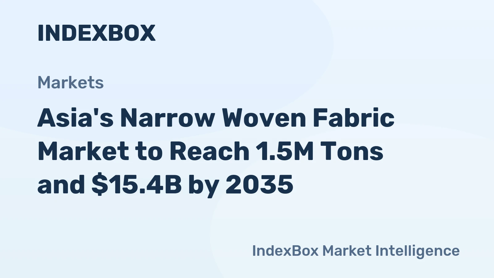 Asia's Narrow Woven Fabric Market to Reach 1.5M Tons and $15.4B by 2035