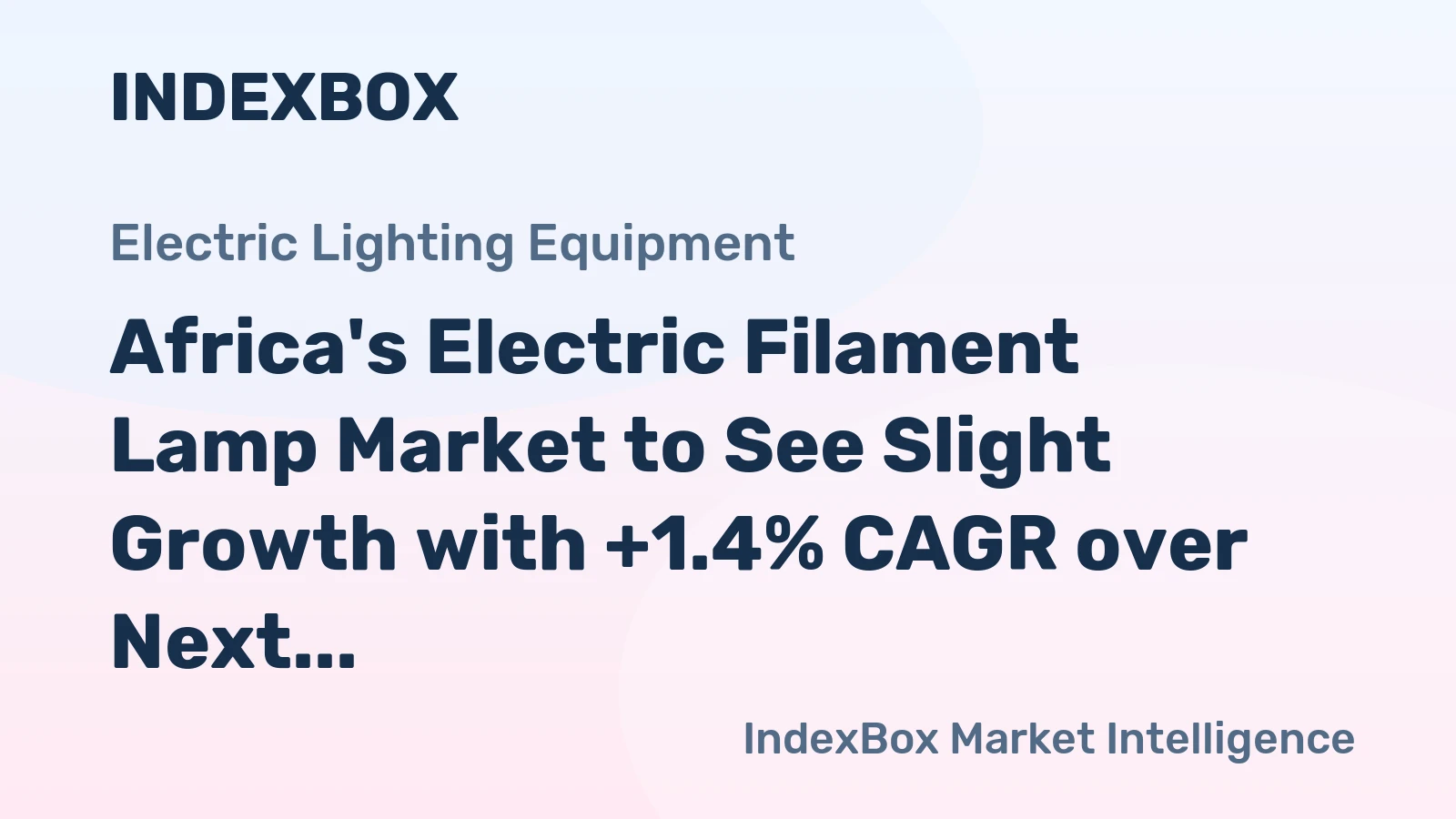 Africa's Electric Filament Lamp Market to See Slight Growth with +1.4% CAGR over Next Decade