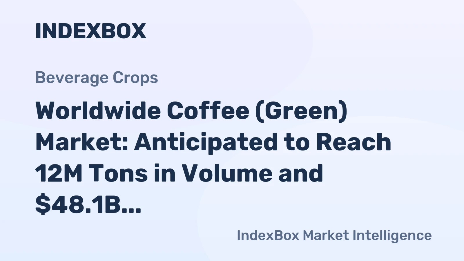 Worldwide Coffee (Green) Market: Anticipated to Reach 12M Tons in Volume and $48.1B in Value by 2035