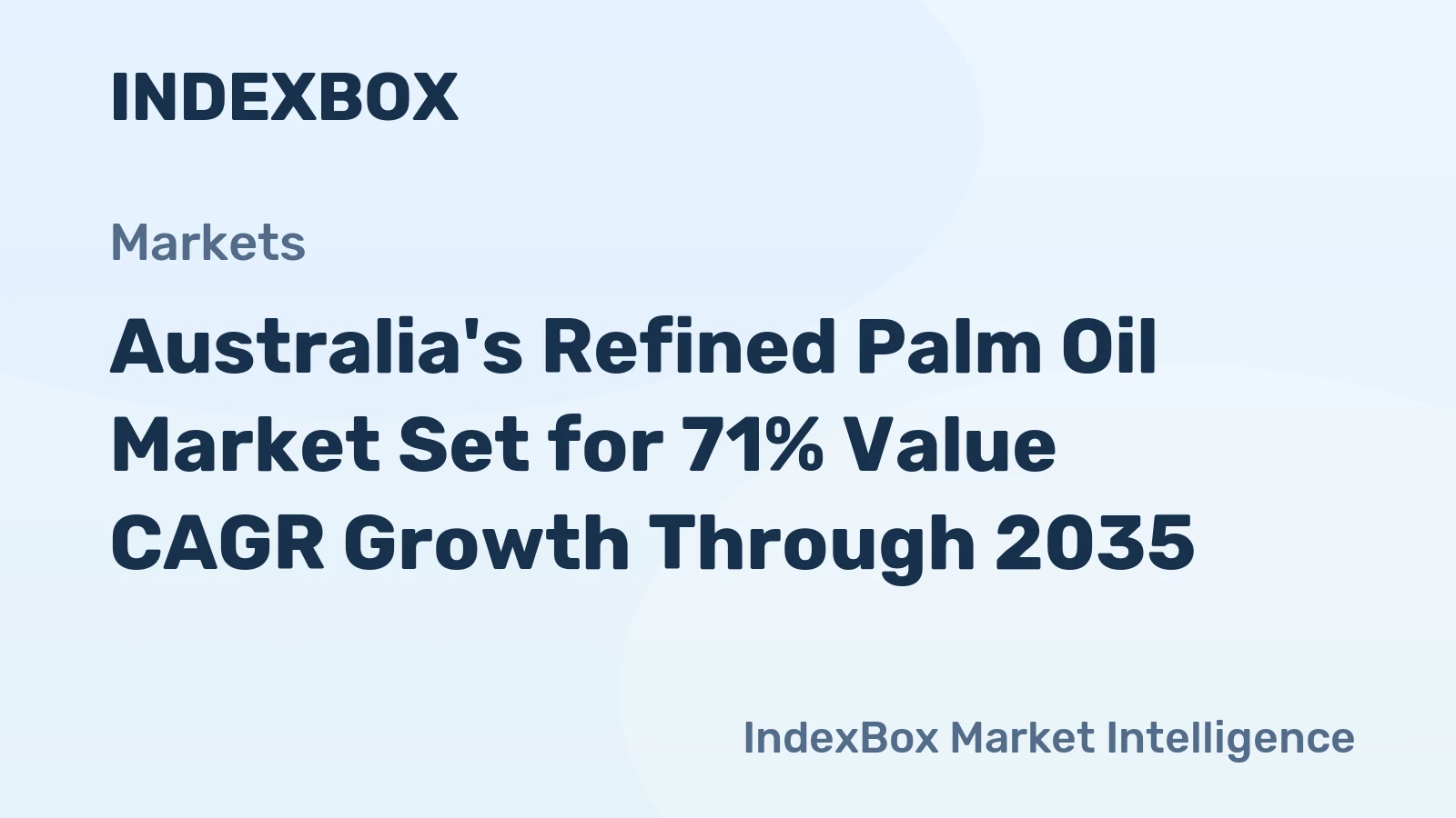 Australia's Refined Palm Oil Market Set for 71% Value CAGR Growth Through 2035