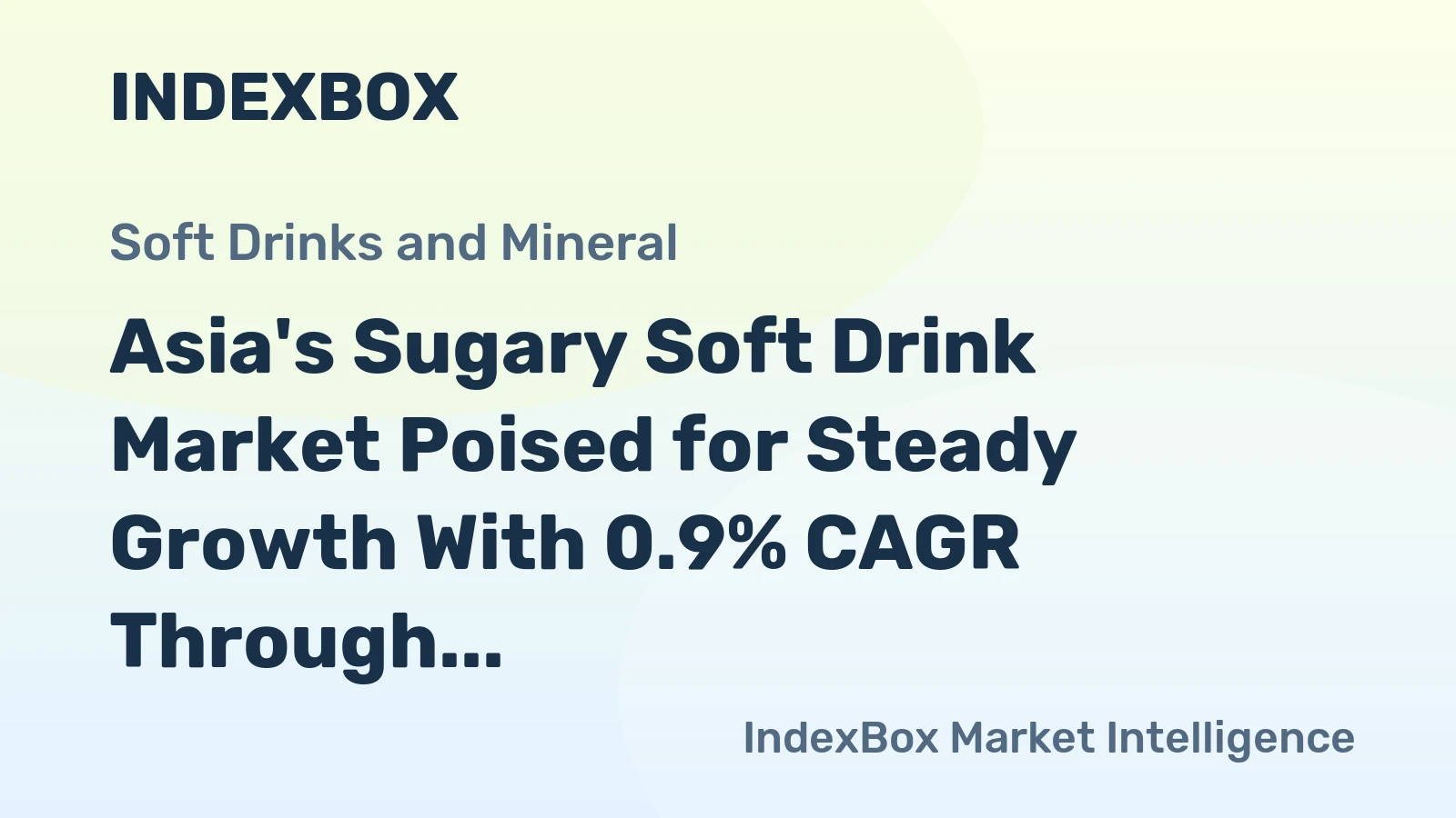 Asia's Sugary Soft Drink Market Poised for Steady Growth With 0.9% CAGR Through 2035